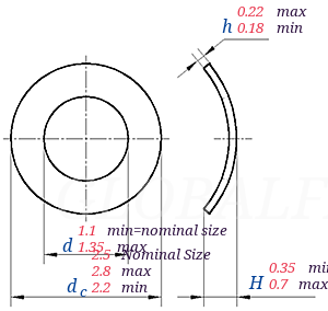 DIN 137 (A) - 1987Curved spring washers