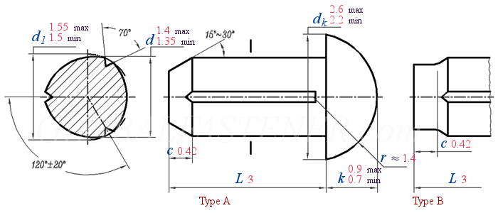 ISO 8746 - 1997Grooved Pins With Round Head