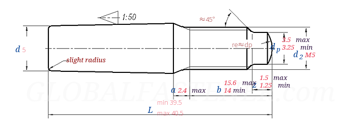 ISO 8737 - 1986Taper Pins With External Thread,Unhardened