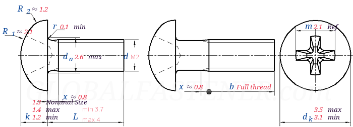 JIS B 1111 (JA8) - 2017Cross Recessed Round Head Screws