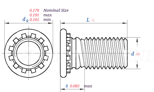 Self-Clinching FH4 FHPFlush-Head Self-Clinching Studs for Stainless ...