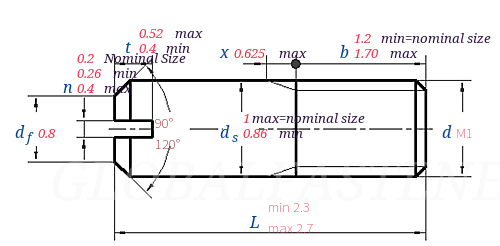 DIN 427 - 1986Slotted headless screws with chamfered end