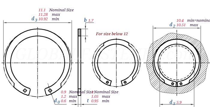 YJT 7032Inverted Internal Retaining Rings