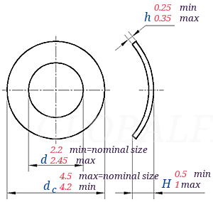 T/ZZB 1178 (A) - 2019Stainless Steel Curved Spring Washers - Type A