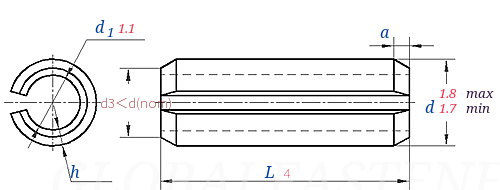 UNI 6873Spring Parallel Pins