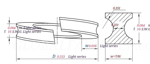 BS 1802 (C) - 1951Type C single coil girder section spring washers