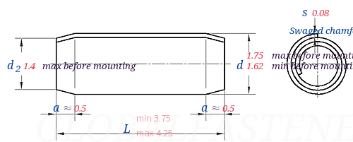 ISO 8751 - 2007Sping-Type Straight Pins-Coiled,Light Duty