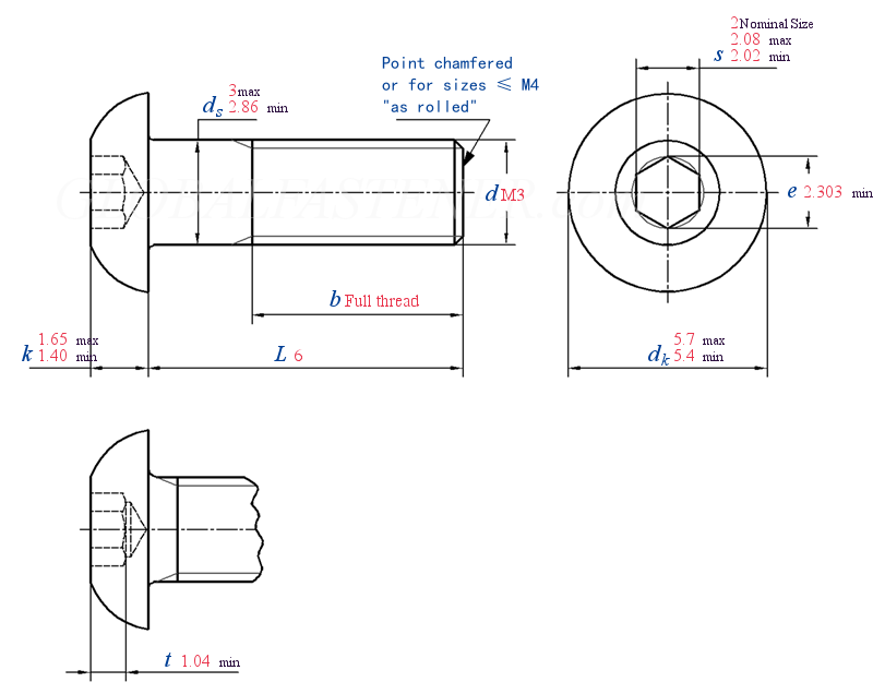ISO 7380-1 - 2011Hexagon Socket Button Head Screws