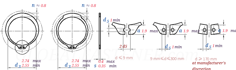 DIN 471 (-1) - 2011Retaining Rings For Shafts - Normal Type