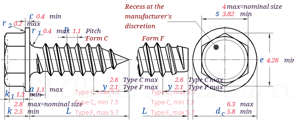 DIN 6928 - 1990Hexagon Washer Head Tapping Screws