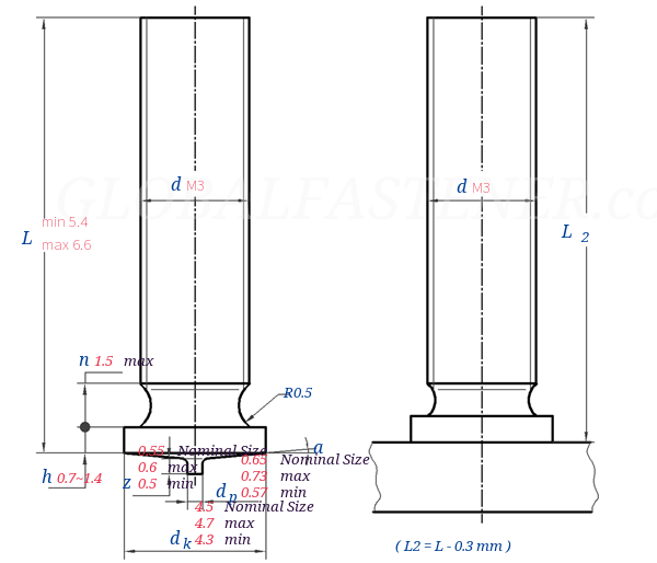 DIN 32501-1 (GA) - 1991Studs for Stud Welding with Tip Ignition ...