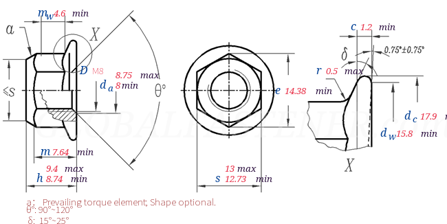 ISO 12126 - 2012Prevailing Torque Type All - Metal Hexagon Nuts With ...