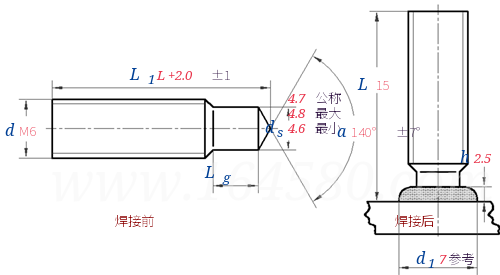 ISO 13918 RD - 2017 RD型，带缩杆的螺纹螺柱-零部件CAD