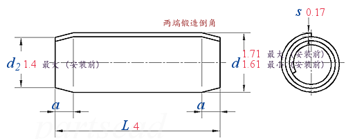 DIN EN ISO 8748 - 2007 重型卷制弹性圆柱销-零部件CAD