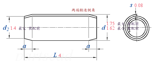 DIN EN ISO 8751 - 2007 弹性圆柱销 卷制 轻型-零部件CAD